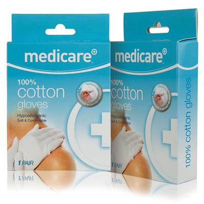 White Cotton Gloves 100 Cotton 1 Pair Per Pack PPE